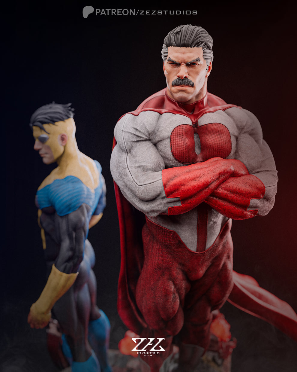 Invincible and Omni-man Resin Fan Art Pro Painted - MTO (ZEZ ...